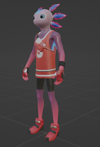 Axo 3D Model in Fantasy 3DExport