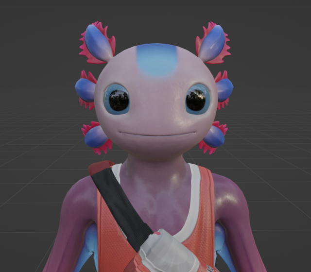 Axo 3D Model in Fantasy 3DExport