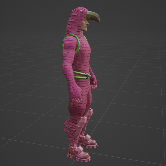 King Flamingo - Fortnite 3D Model in Man 3DExport