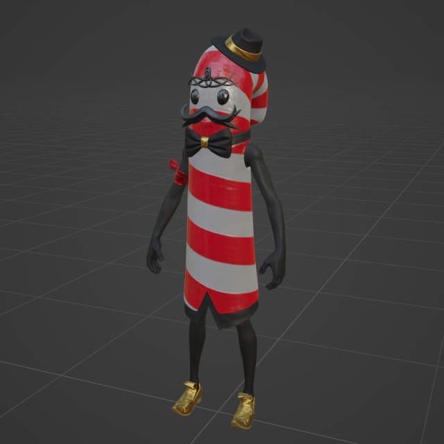 Mr Dappermint - Fortnite Modèle 3D in Fantasme 3DExport