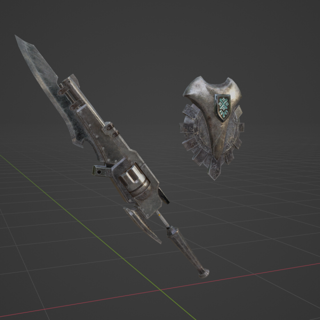 Iron Gunlance - Monster Hunter World Model 3D in Senjata Berat 3DExport