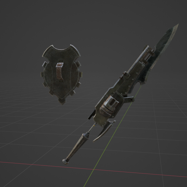 Iron Gunlance - Monster Hunter World 3D Model in Heavy Weapon 3DExport