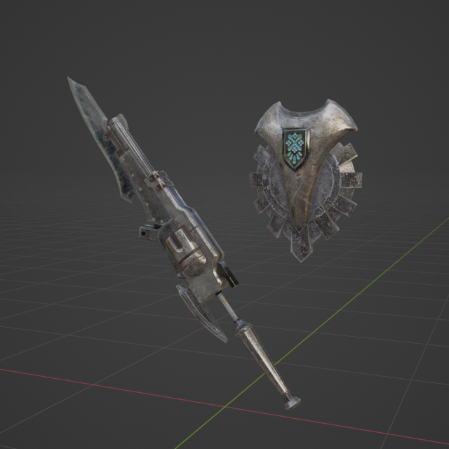 Iron Gunlance - Monster Hunter World 3D Model in Heavy Weapon 3DExport