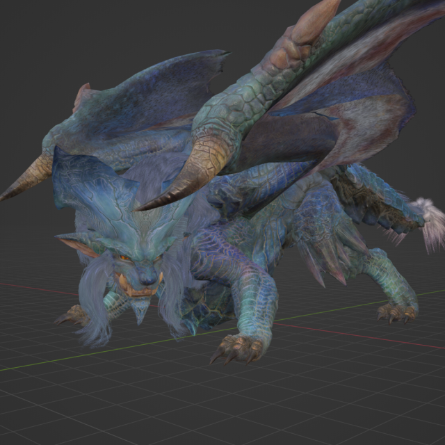 Lunastra - Monster Hunter World 3D Model in Monster 3DExport