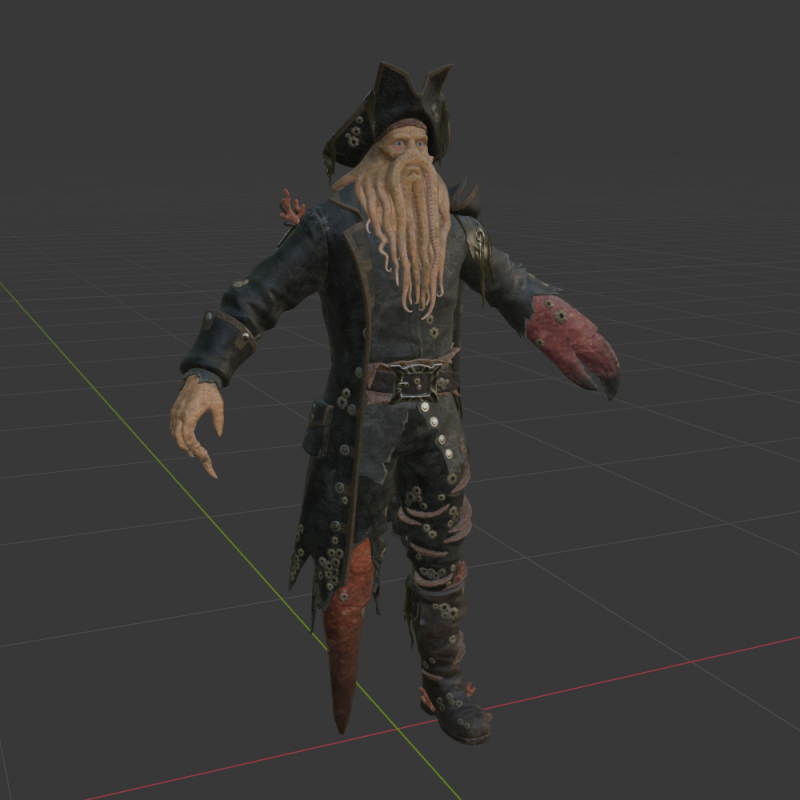 Davy Jones - Fortnite 3D Model in Fantasy 3DExport