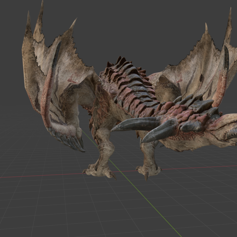 Rathalos - Monster Hunter World 3D Model in Canavar 3DExport