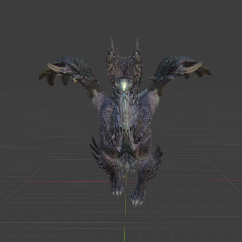 Alatreon - Monster Hunter World 3D Model in Monster 3DExport