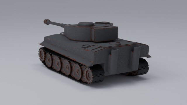 Tiger Tank 3D Model in Tank 3DExport