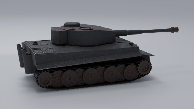 Tiger Tank 3D Model in Tank 3DExport