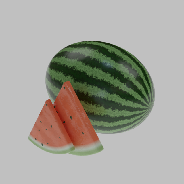 Watermelon 3D Model in Fruit 3DExport