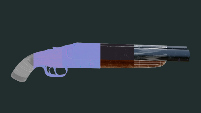 Sawed off double barrel shotgun 3D Model in Shotguns 3DExport
