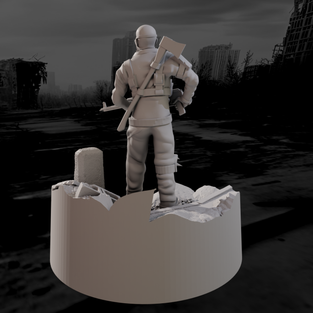 Scavenger Bravo 1-35 scale miniature 3D Print Model in Man 3DExport