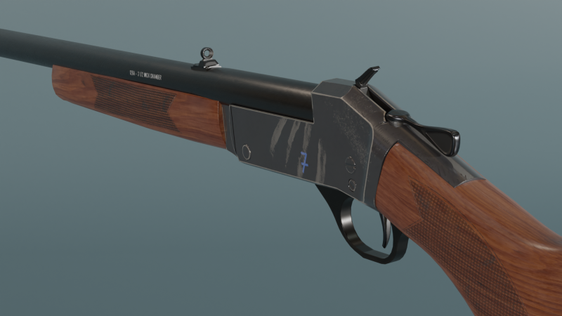 Henry Single Shot Shotgun Game-Ready 3D Model in Shotguns 3DExport
