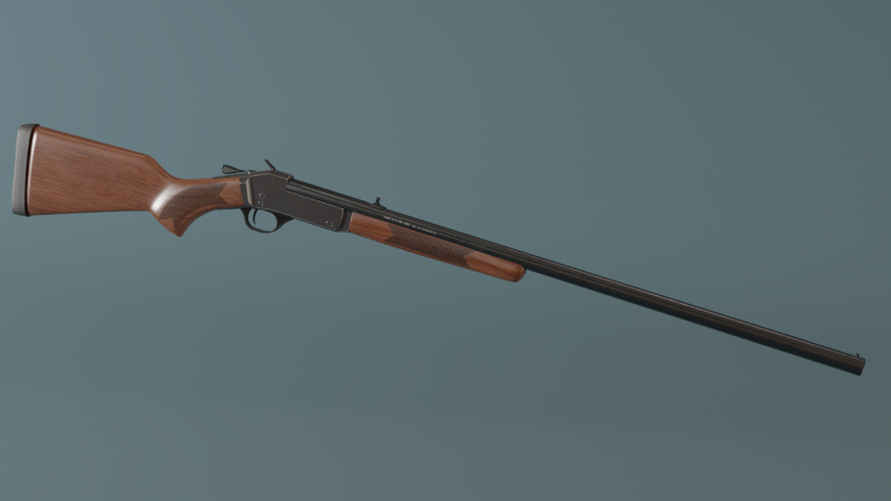 Henry Single Shot Shotgun Game-Ready 3D Model in Shotguns 3DExport