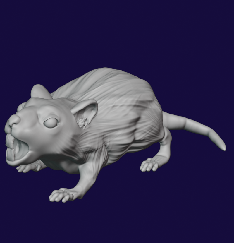 Pack of giant Rats 3D Print Model in Animals 3DExport