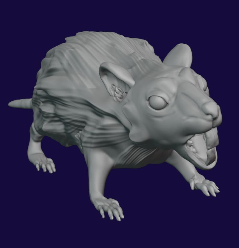Pack of giant Rats 3D Print Model in Animals 3DExport