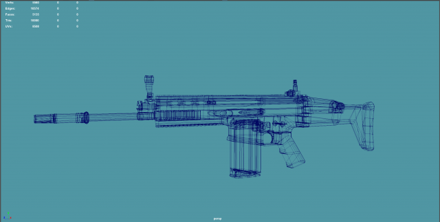 FN SCAR 3D Model in Artillery 3DExport
