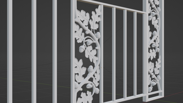 Landeau Wrought Iron Rail 3D Model in Decoration 3DExport