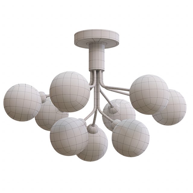 Chandelier Nuura Apiales 9 Ceiling 3D Model in Ceiling Lights 3DExport