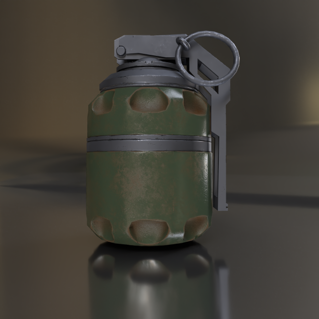 Grenade 3D Model in Artillery 3DExport