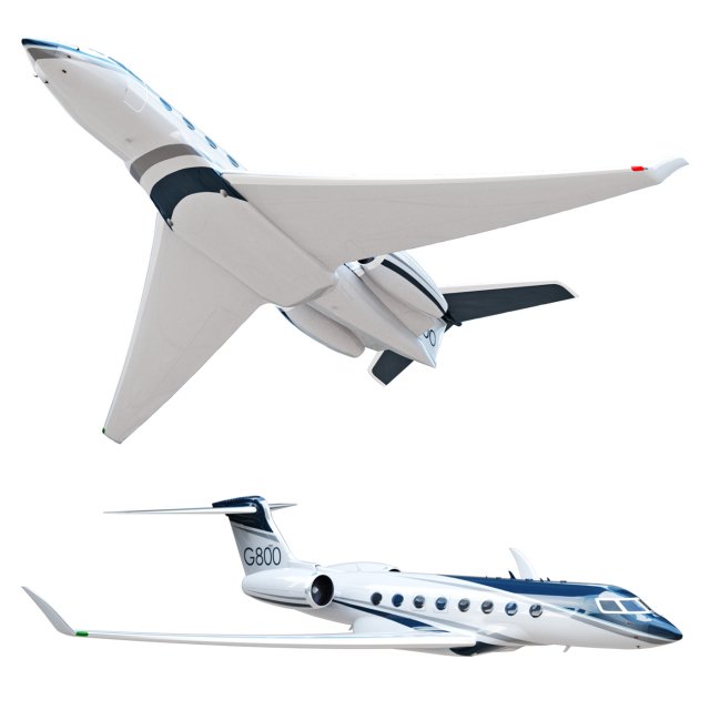 Aircraft Gulfstream G800 3D Model in Ticari 3DExport