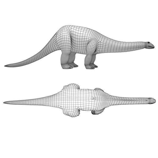 Apatosaurus 3D Model in Dinosaur 3DExport