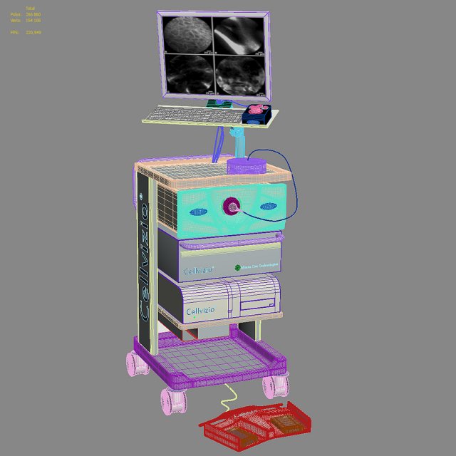 Optical Biopsy Unit Cellvizio System Advantages 3D Model in Medical ...