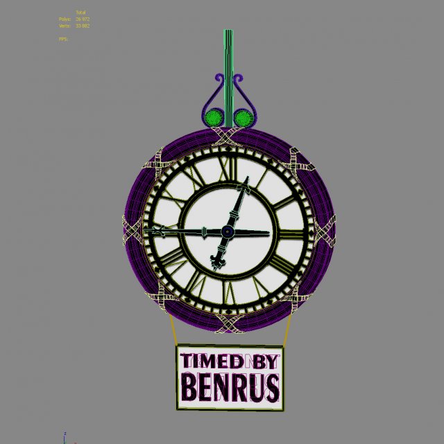 Bernus Clock column 3D Model in Miscellaneous 3DExport