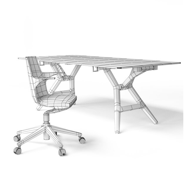 Spoon chair 3D Model in Set 3DExport