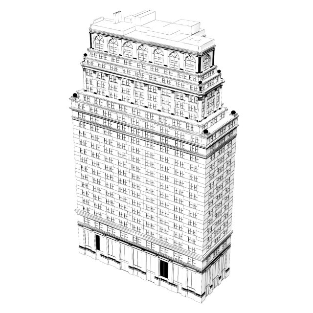 Building 44 Wall Street New York 3D Model in Buildings 3DExport