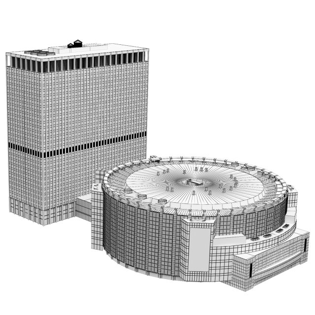 Madison Square Garden Building 3D Model in Buildings 3DExport