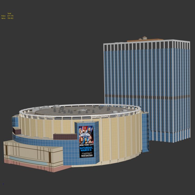 Madison Square Garden Building 3D Model in Buildings 3DExport
