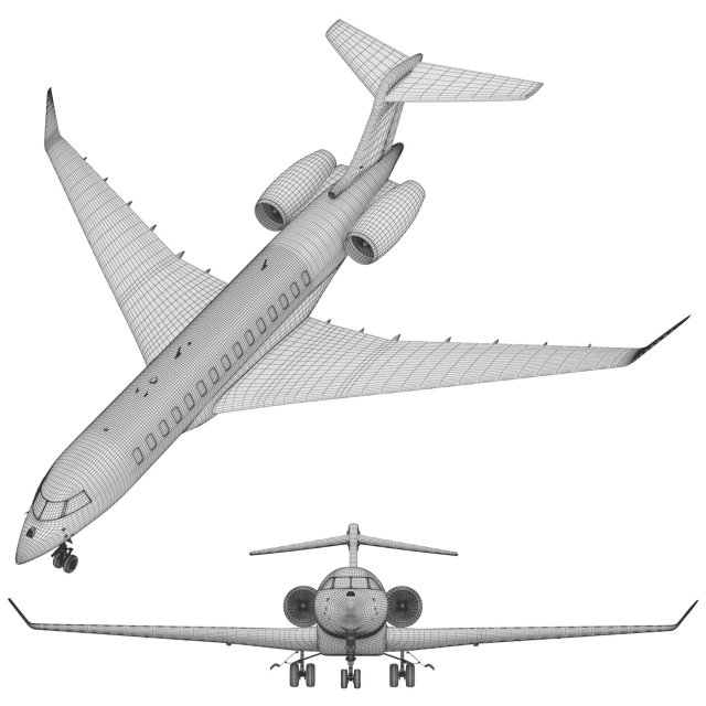 Bombardier Global 8000 aircraft 3D Model in Commercial 3DExport