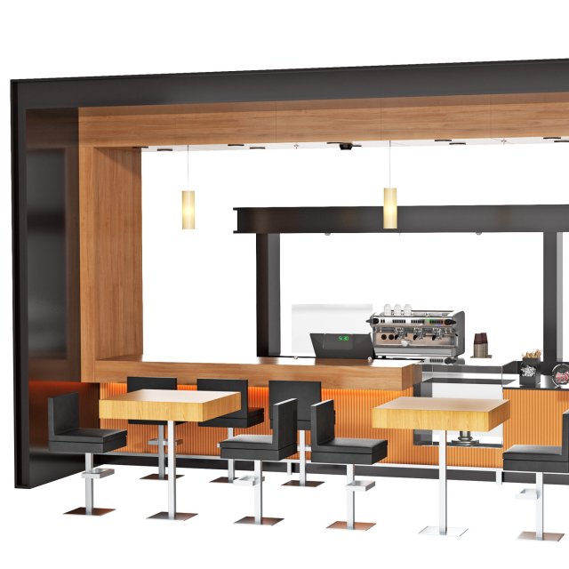 Center bar 3D Model in Restaurant 3DExport