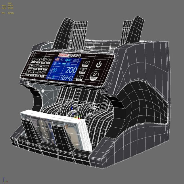 Banknote counter Docash 3200 HD 3D Model in Other 3DExport