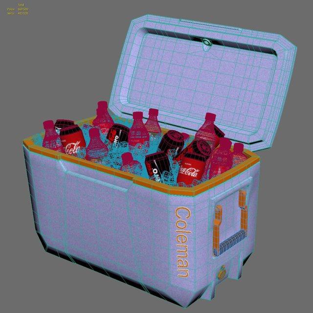 Coleman Cooler Box 70QT Xtreme Cool 3D Model in Cookware Tools 3DExport