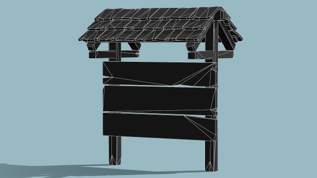 Stylized Notice Board - PBR Game Ready 3D Model in Terrain 3DExport