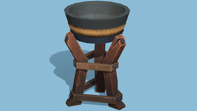 Stylized Torch Stand - PBR Game Ready 3D Model in Floor Lamps 3DExport