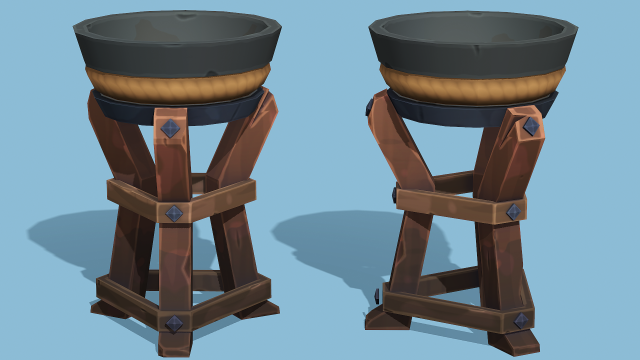 Stylized Torch Stand - PBR Game Ready 3D Model in Floor Lamps 3DExport