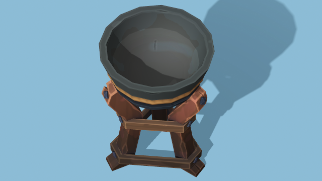 Stylized Torch Stand - PBR Game Ready 3D Model in Floor Lamps 3DExport