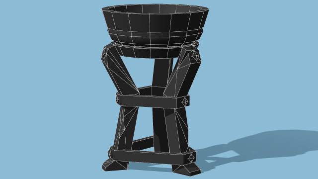 Stylized Torch Stand - PBR Game Ready 3D Model in Floor Lamps 3DExport