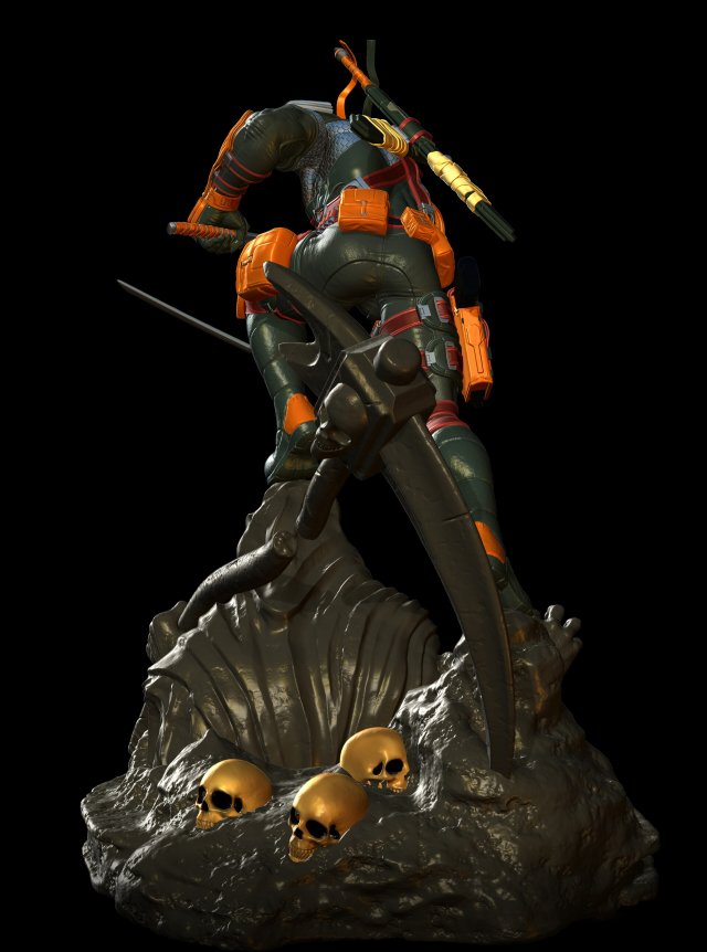 Deathstroke ready to 3d printing 3D Print Model in Sculpture 3DExport