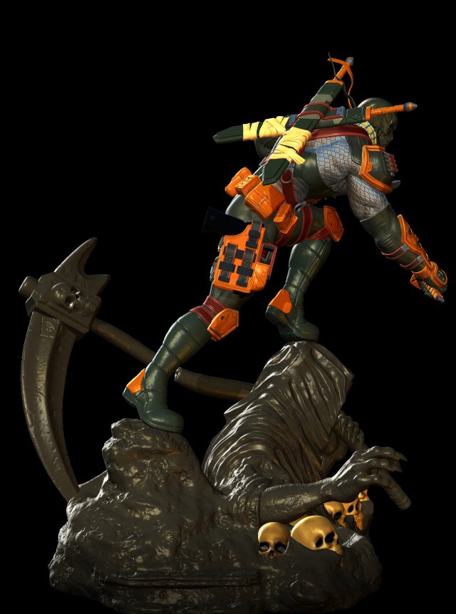 Deathstroke ready to 3d printing 3D Print Model in Sculpture 3DExport