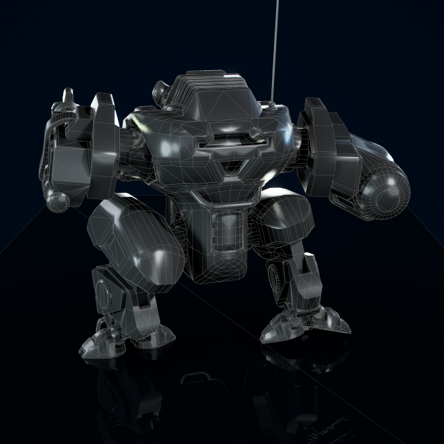 Battle Mech Low-poly model Modèle 3D in Robot 3DExport