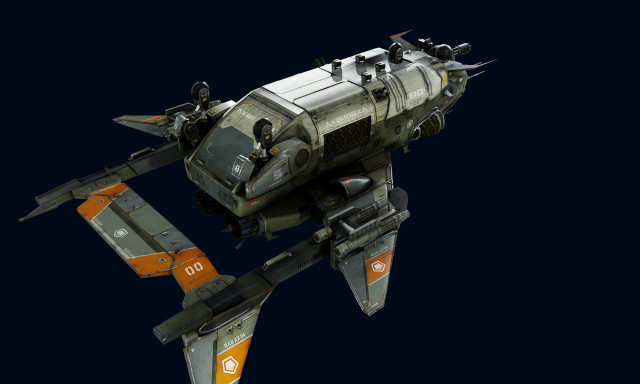 Crow Dropship Quad 3D Model in Battleship 3DExport