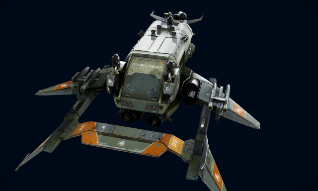Crow Dropship Quad 3D Model in Battleship 3DExport
