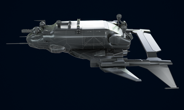 Crow Dropship Quad 3D Model in Battleship 3DExport