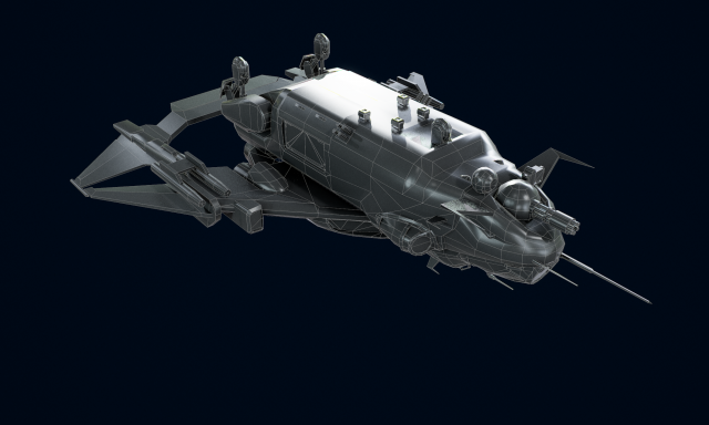 Crow Dropship Quad 3D Model in Battleship 3DExport