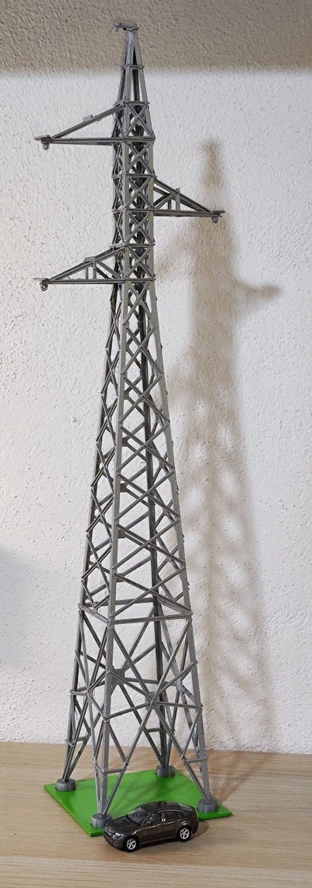 Lattice tower four blocks concrete electric torre elctrica poste 3D ...