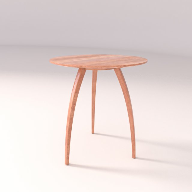 Wood Table 3D Model in Table 3DExport